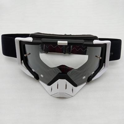 Cina Nero Bianco/Nero Cornice Colore Occhiali da Motocross MX con Nose Guard e Lenti Anti-Fog in vendita