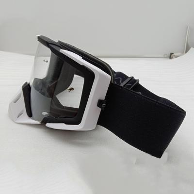Cina Nero Bianco/Nero Cornice Colore Occhiali da Motocross MX con Nose Guard e Lenti Anti-Fog in vendita