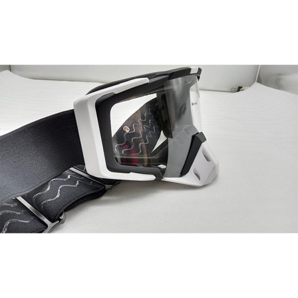 Quality Black White/Black Frame Color Motocross MX Goggles with Nose Guard and Anti-Fog for sale