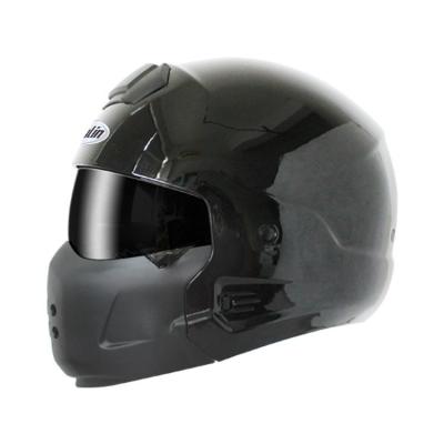 Cina Casco per motociclisti a faccia intera nero DOT ECE omologato con mento rimovibile in vendita