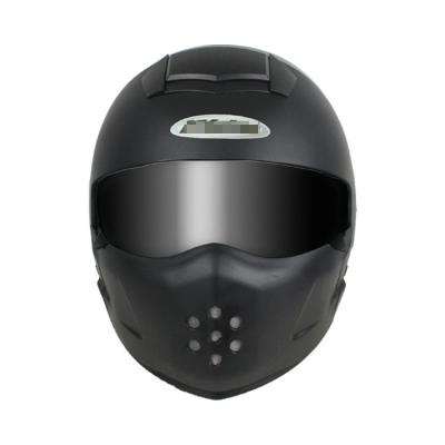 Cina Casco per motociclisti a faccia intera nero DOT ECE omologato con mento rimovibile in vendita