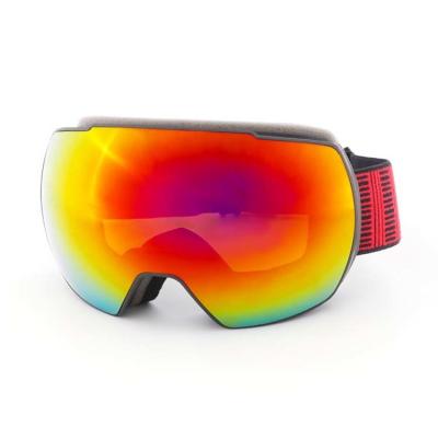 China OEM Custom Logo Sphärische UV400 Anti-Nebel-Ski-Brille mit Muster und Schutzlinse zu verkaufen
