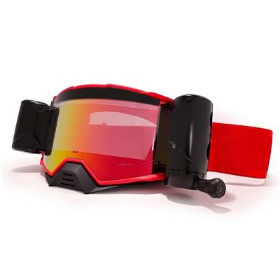 Cina Occhiali da motocross con TPU Frame PC Lens in rosso/blu/nero/giallo in vendita