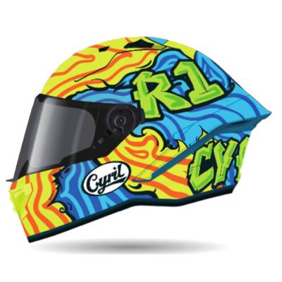 Cina Sostituire/riparare logo personalizzato accettato casco da moto a faccia piena con materiale ABS in vendita
