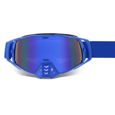 China Faixa de silicone quadro personalizável cor óculos de motocross com protetor de nariz removível à venda