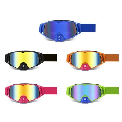 China Faixa de silicone quadro personalizável cor óculos de motocross com protetor de nariz removível à venda