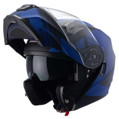 Cina Casco Flip Up per motociclette approvato dal DOT con doppia visiera e materiale PC antigraffi in vendita