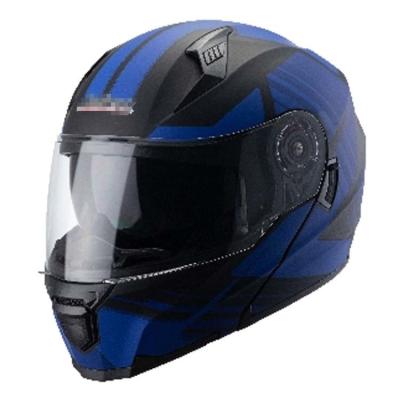 Cina Casco Flip Up per motociclette approvato dal DOT con doppia visiera e materiale PC antigraffi in vendita