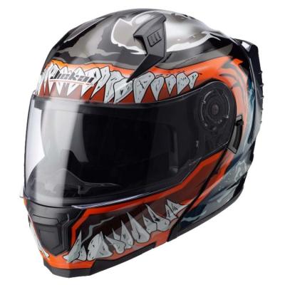 China Custom Motorcycle ABS Adjustable Double Visor Flip Up Helmet with DOT Safety Standard for sale