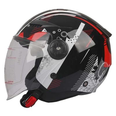 China Custom ECE Certified Open Face Motorcycle Helmet for Men in Yellow/Black XS-XXL Sizes for sale