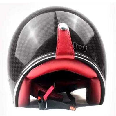 China Carbon Fiber DOT Approved Double Visor Jet Helmet DOT 3/4 Open Face for S.M.L.XL.XXL for sale