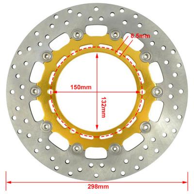 Cina Disco rotore del freno galleggiante anteriore di 298 mm personalizzato per Yamaha YZF R1 YZF R6 in vendita
