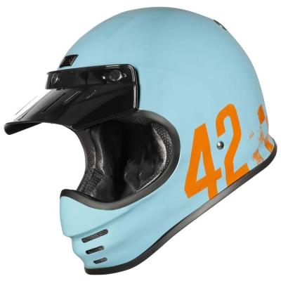 Cina Casco per motociclette a faccia piena in fibra di vetro con logo personalizzato in vendita