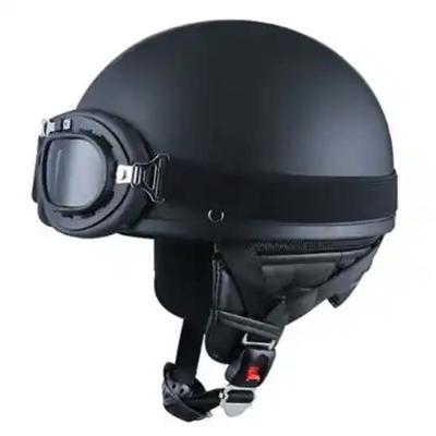 Cina Protezione per la sicurezza della testa ABS Retro Motociclo Mezzo casco con occhiali in stile tedesco in vendita