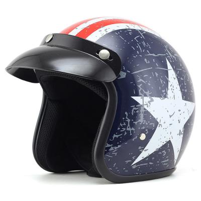 Cina Certificato DOT Safety e in vari colori Casco a faccia aperta per motociclisti d'epoca in vendita