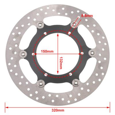 Cina Dischi di freno anteriori galleggianti da 320 mm per Yamaha FJR1300 XVS950 Scopo di sostituzione/riparazione in vendita