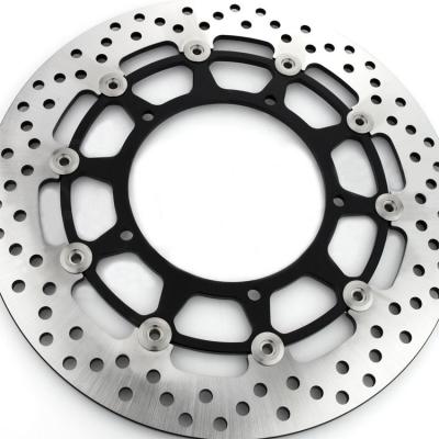 Cina Rotori a disco galleggiante anteriore da 320 mm per Yamaha MT10 R1 R6 Color naturale Finitura nera in vendita