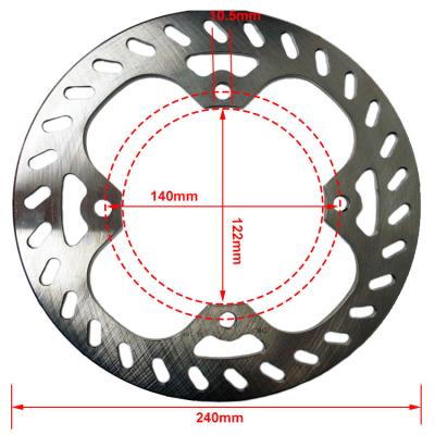 Cina Rotore a disco di freno posteriore personalizzato per Suzuki RMZ250 RMZ450 240mm acciaio inossidabile 420 2Cr13 in vendita