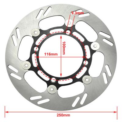 China Freio de disco de 250 mm dianteiro personalizado para motocicleta Kawasaki KLX250 KX 125 250 3 mm espessura à venda