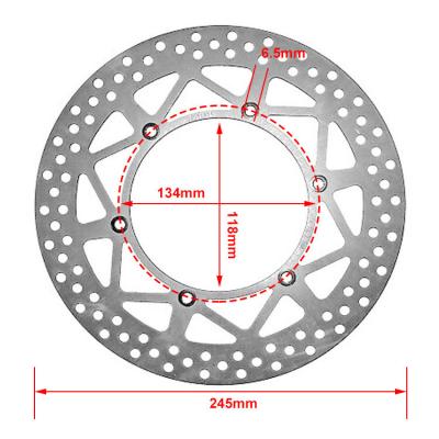 China Espessura de 3 mm Custom 245mm Frente de freno de disco de motocicleta para Yamaha WR125 YZ125 YZ250 YZ400 à venda