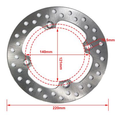 Cina Disco del freno posteriore da 220 mm progettato per motociclette personalizzate Honda CR125R CR250R CR500R in vendita