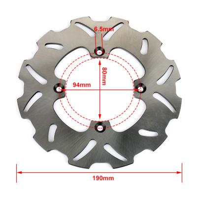 中国 Honda CR80R CRE80 CRM80 CR85R CRE85 CR125R用のカスタマイズ可能なダートバイクディスクブレーキ 190mm 販売のため