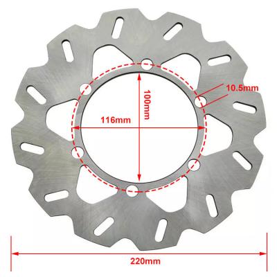 Cina Acciaio inossidabile 420 2Cr13 Disco di freno posteriore per Kawasaki KDX125 KDX200 KDX250 KLX250 KLX300R in vendita