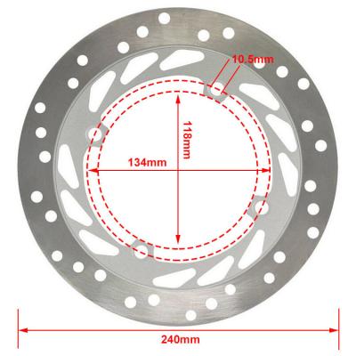 China 240 mm motorfiets voorremplaat voor Honda NX 250 AX-1 Superieur warmteverlies Te koop