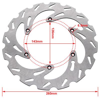 China Op maat gemaakte voormotorfiets 260mm schijfreemrotor voor KTM EXC 125 200 250 300 450 525 530 Te koop