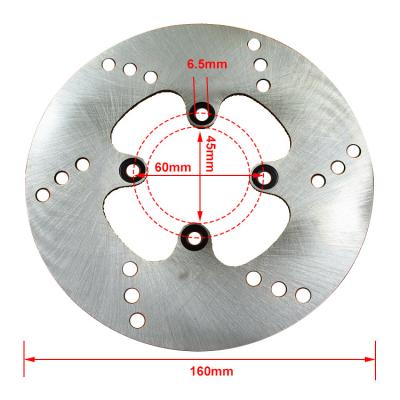 Cina Rotore di freno a disco posteriore personalizzato da 160 mm per KTM 60SX 65SX 80MX in acciaio inossidabile 420 2Cr13 in vendita