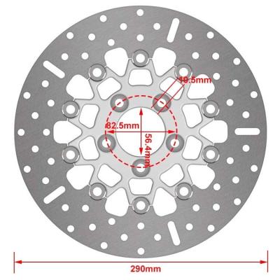China Custom Rear Disk Brake Motorcycle 290mm for Harley Davidson FXSB FLFB FLFBS for sale