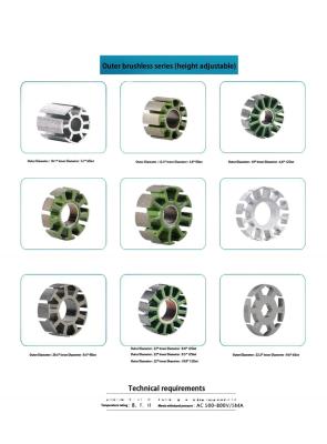 Cina Motori elettrici di piccole dimensioni Stator nucleo stratificato Classificazione di temperatura B Disegno personalizzabile in vendita
