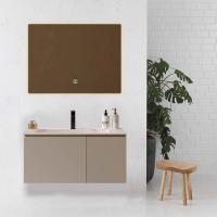 China SONSILL Rectangle Solid Wood Bathroom Vanity 80cm with LED Mirror Light Custom Color for sale