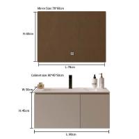 China 60-120cm Multi Sizes Wall Hung Bathroom Vanity Unit Solid Wood Wash Basin for sale