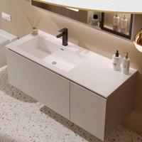 China 60-120cm Multi Sizes Wall Hung Bathroom Vanity Unit Solid Wood Wash Basin for sale