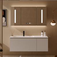 China 60-120cm Multi Sizes Wall Hung Bathroom Vanity Unit Solid Wood Wash Basin for sale