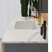 China Floor Mounted 3 Drawer Bathroom Vanity Cabinet 80cm with LED Mirror and Ceramic Basin for sale