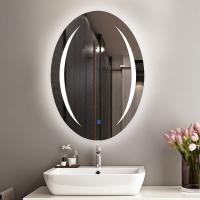China Custom Smart LED Bathroom Mirror 800x600mm Rectangular Aluminum Wall Mount Touch Sensor for sale