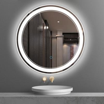 中国 Aluminum Wall Mounted LED Mirror 800x600mm Contemporary Design 販売のため