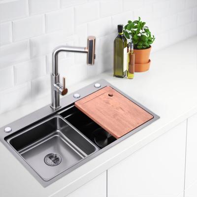 中国 700*445*215mm Extra Durable 304 Stainless Steel Kitchen Sink 0.95mm Thickness 販売のため