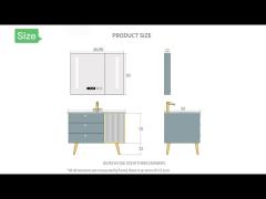Floor Type 3 Drawer Bathroom Vanity Cabinet with LED Mirror