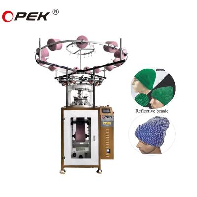 China 2F-10F Feeder Rib Hat Knitting Machine voor reflecterende zijdehoed en winterschoenen Te koop