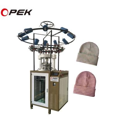 Cina Macchina di maglieria per cappelli a costole Opek computerizzata per la produzione di cappelli a costole 1X1 2X1 2X2 in vendita