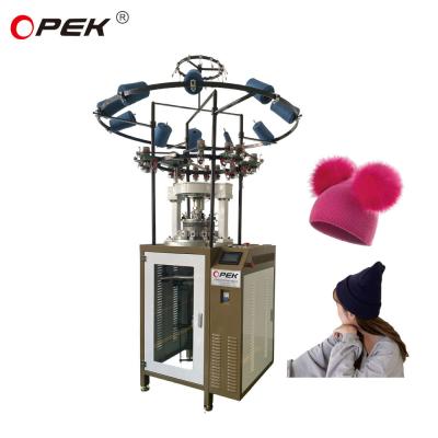 China Double Knitting Method Fish Scale and Waffle Stitch Weaving Rib Hats Knitting Machine for sale