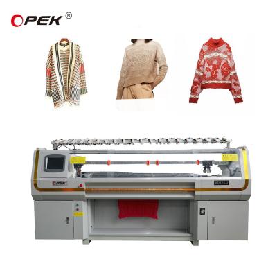China 80 inch 2 systeem dikke maat geautomatiseerde platte breimachine voor Retail Function Hoed Te koop