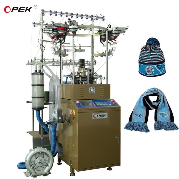 Quality Circular Fully Auto Computerized Jacquard Cashmere Scarf and Cap Beanie Opek Machine for sale