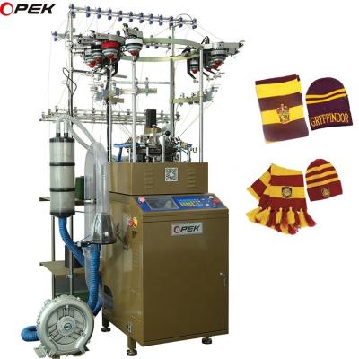 China Venta al por menor Opek Multicolor Jacquard Niños Sombrerito con gorro máquina de tejer Alarma totalmente automática en venta