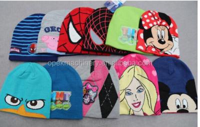 China Retail Opek Multicolor Jacquard Kinderen Beanie Hoed breimachine Volledig automatisch alarm Te koop