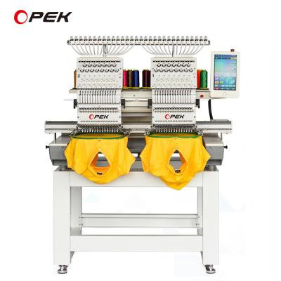 Cina 1200 RPM Velocità massima 2 Testa Macchina di ricamo computerizzata Ideale per i negozi di abbigliamento in vendita