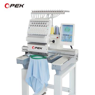 China Máquina de bordado de roupas de cabeça única digital computorizada OPEK para casa 350W à venda